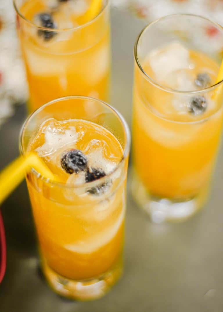 Peach Fizz Mocktail (with Cocktail Option) - Celebrations at Home