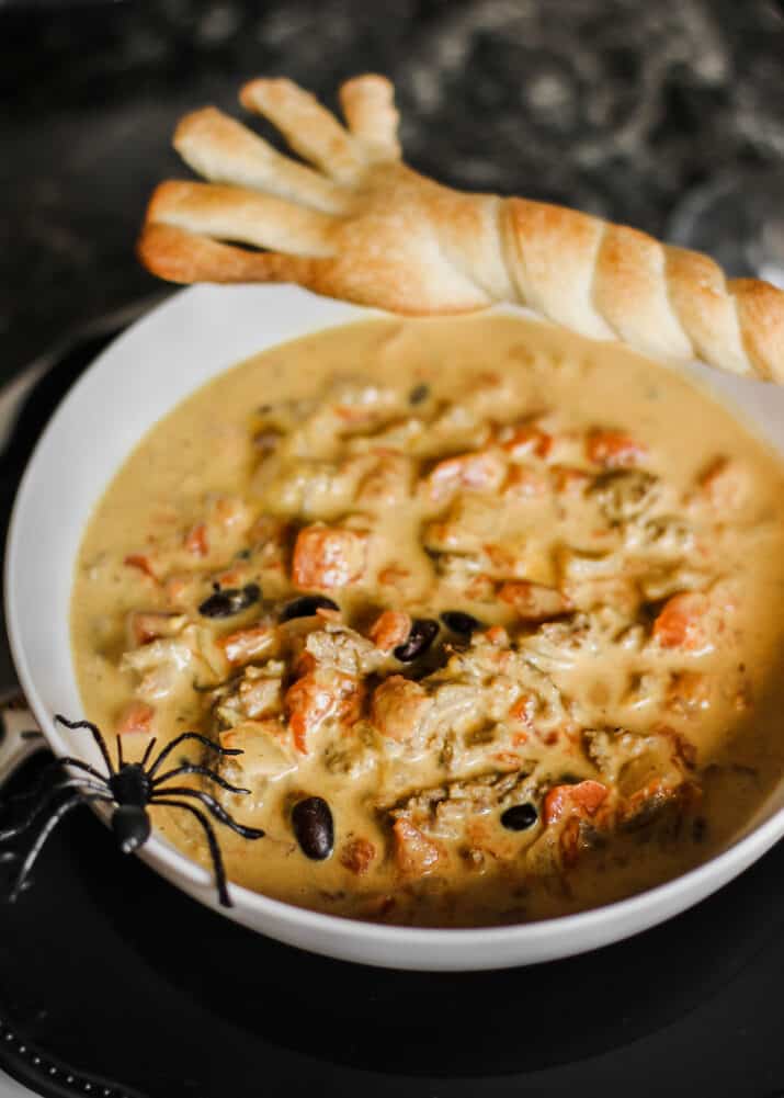 Halloween Chili with Broom Breadsticks - Celebrations at Home