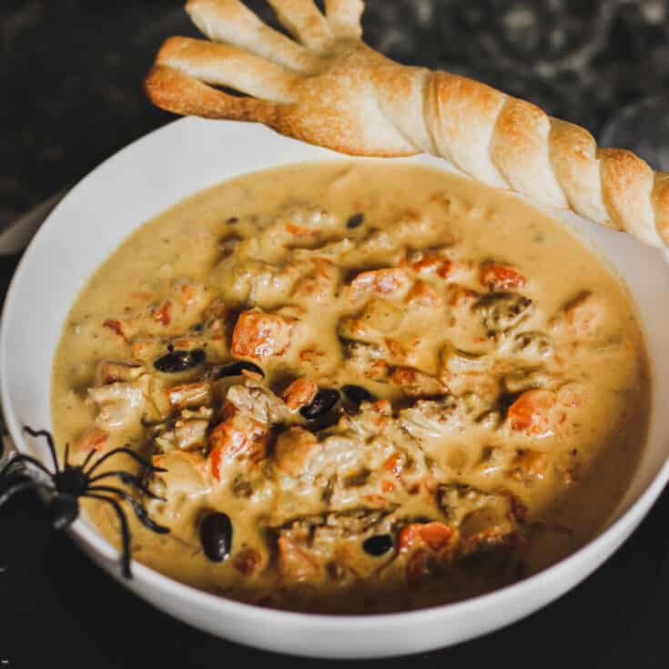 Halloween Chili with Broom Breadsticks - Celebrations at Home