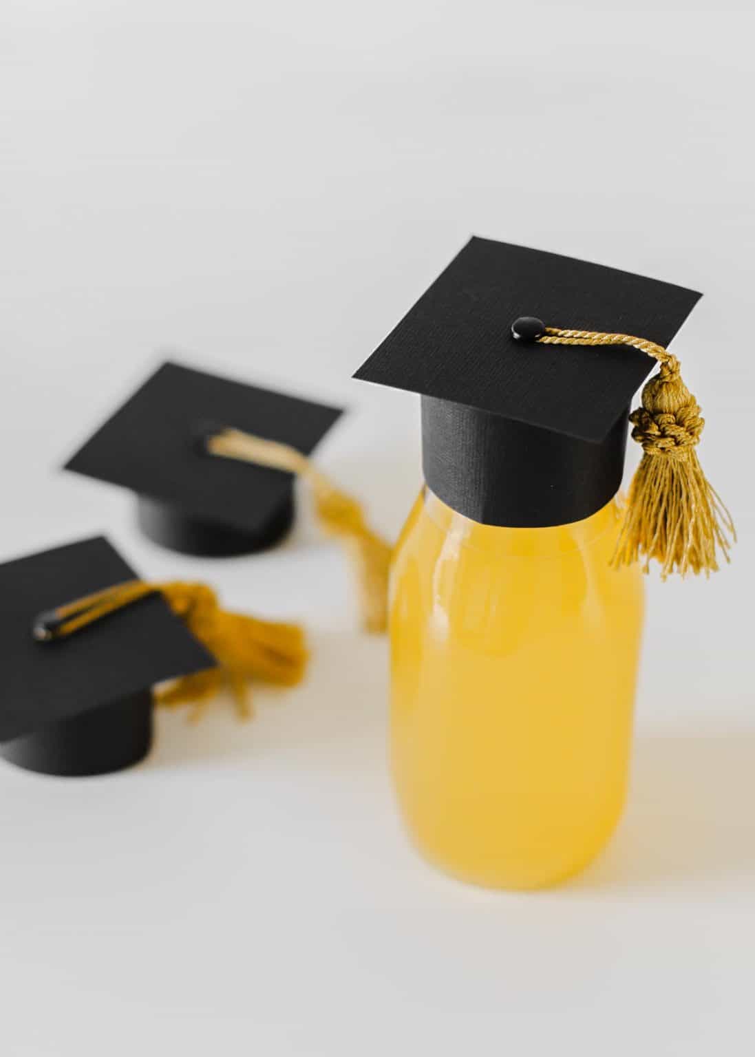 DIY Graduation Cap Bottle Toppers - Celebrations at Home