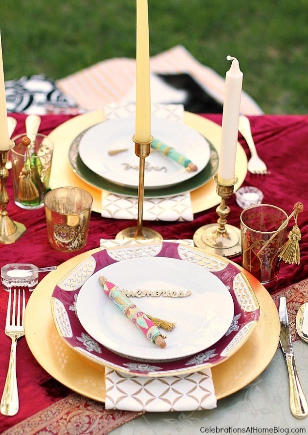 Moroccan Themed Party Tablescape & Party Ideas - Celebrations at Home