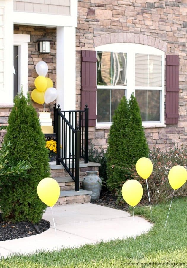 Outdoor Party Decor with Balloons - Celebrations at Home