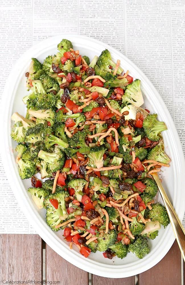 Savory & Sweet Broccoli Salad - Celebrations at Home