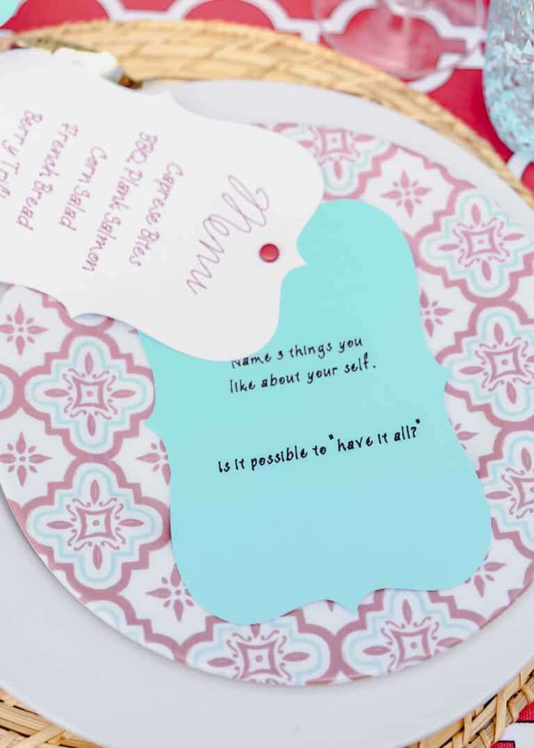 Cricut Menu Cards for a Dinner Party - Celebrations at Home