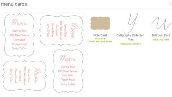 Cricut Menu Cards for a Dinner Party - Celebrations at Home