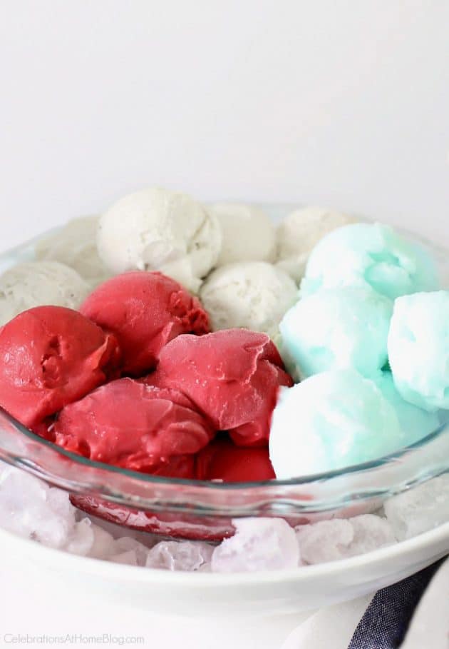 How To Set Up A Red White Blue Ice Cream Floats Bar For 4th Of July
