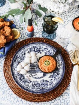 Southern Style Dinner Party Tablescape & Menu - Celebrations at Home
