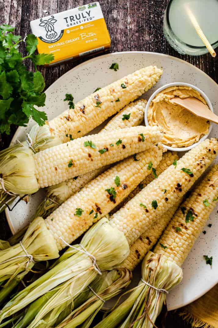 Grilled Corn On The Cob (with Parmesan Butter) - Celebrations at Home