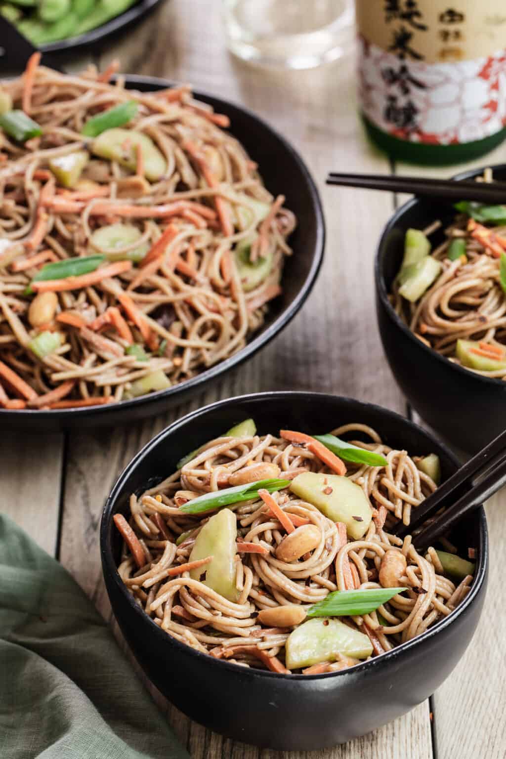 Cold Asian Noodle Salad (with Peanut Sauce) - Celebrations at Home