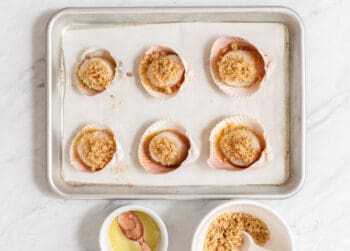 Baked Scallop Appetizers Served In Shell - Celebrations at Home